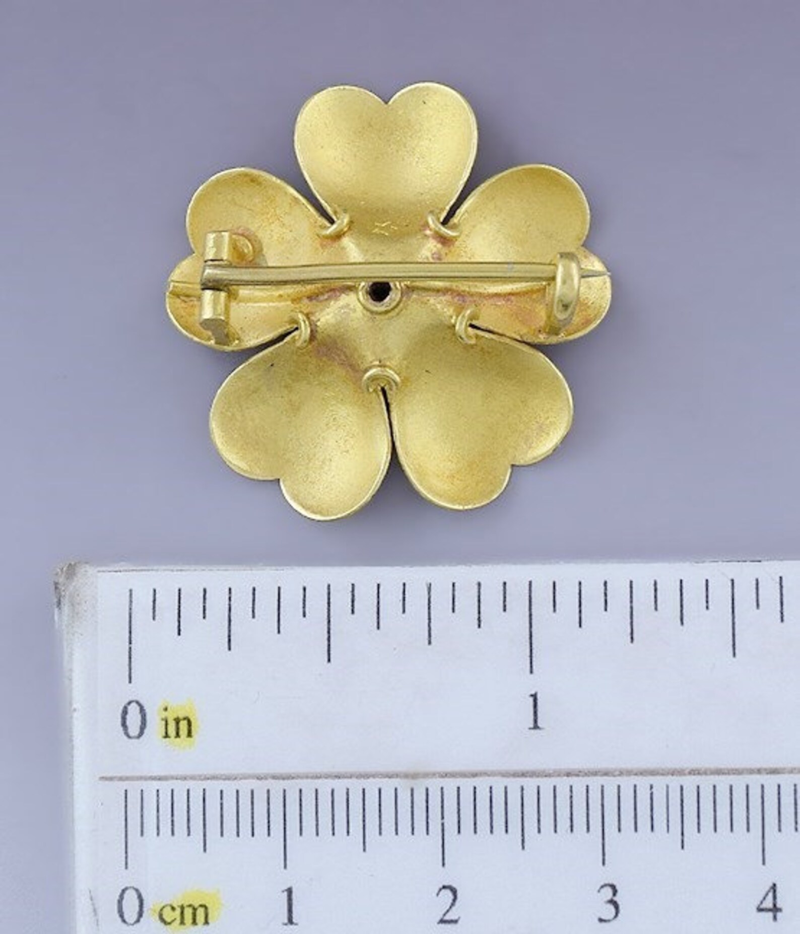 Antique American Victorian 18k Yellow Gold Flower Pin - Etsy