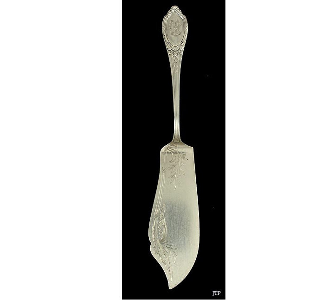 Antique C1890 Art Nouveau German Silver Engraved Fish Slice Server - Etsy