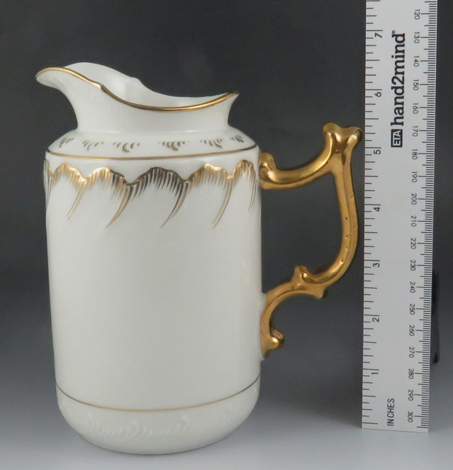 Elegant Antique/Vintage Gilt Porcelain Milk Pitcher Large | Etsy