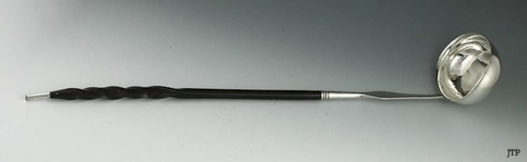 18th Century English Sterling Silver Coin Twist Handle Toddy Ladle - Etsy