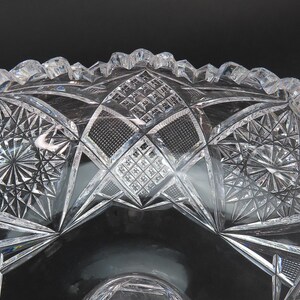Excellent Signed Clark ABP Cut Glass Compote Pedestal Bowl Small ...