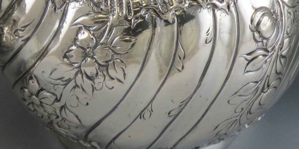 Antique c1890 Hanau German 800 Silver Hand Chased Tea Set | Etsy