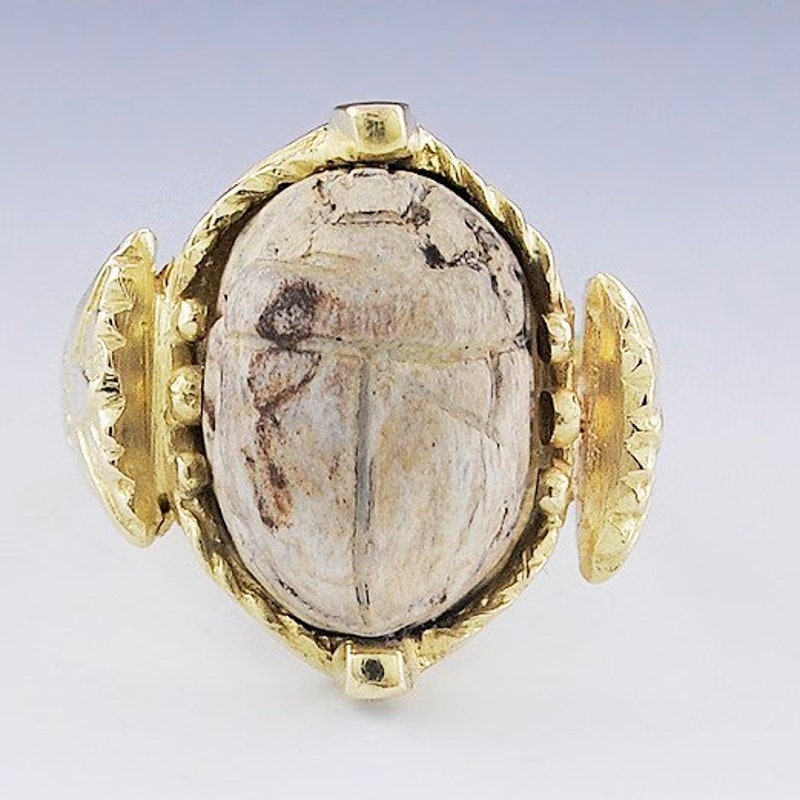 Gold Scarab Ring - Etsy