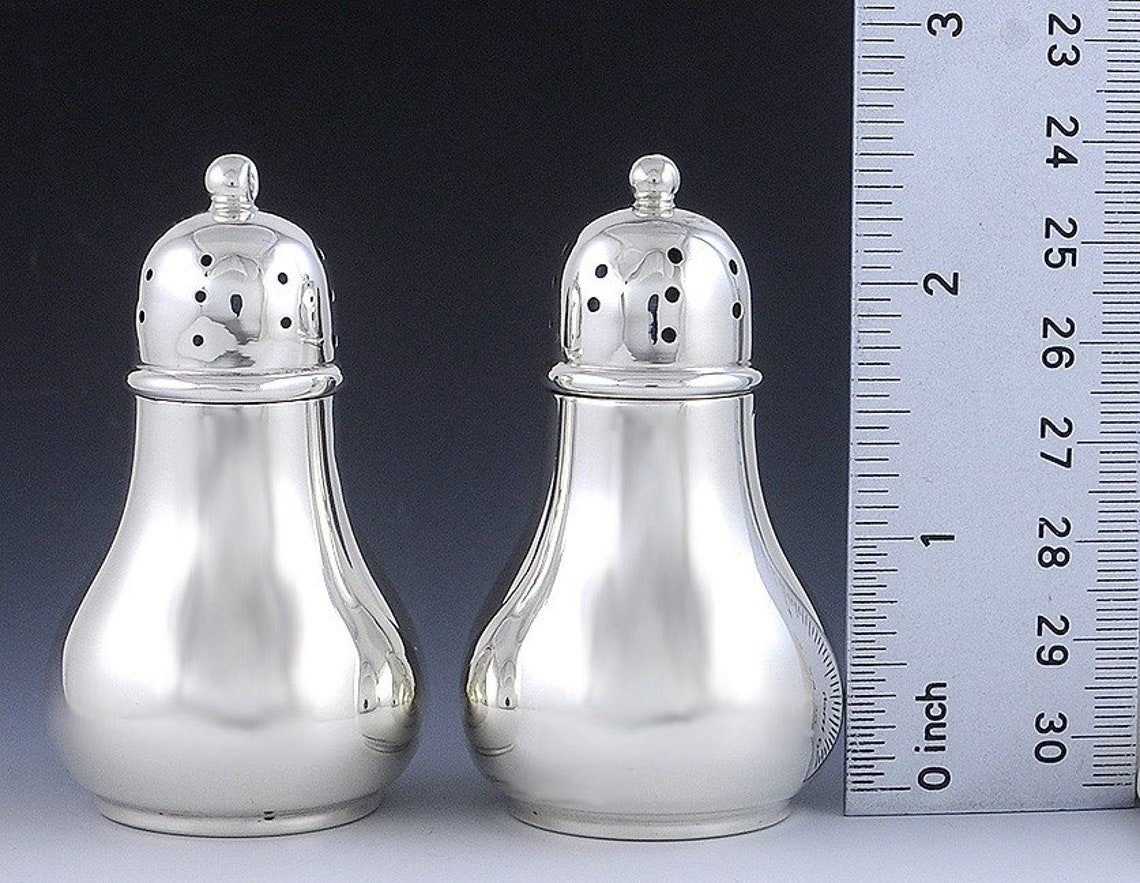 Cute Sterling Silver Salt & Pepper Shaker Set High Quality - Etsy