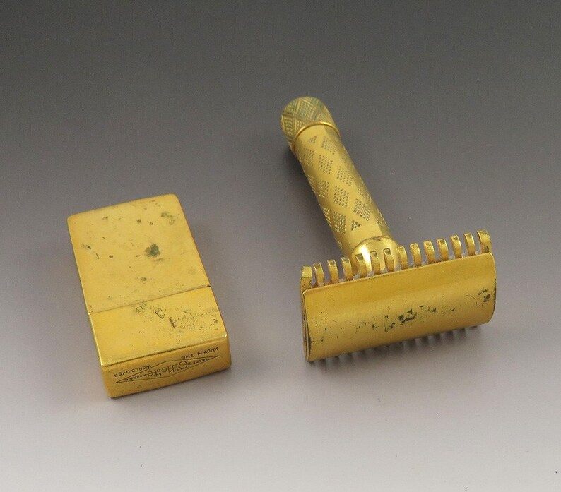 Vintage Brass Gillette New Standard Double Edge Safety Razor - Etsy