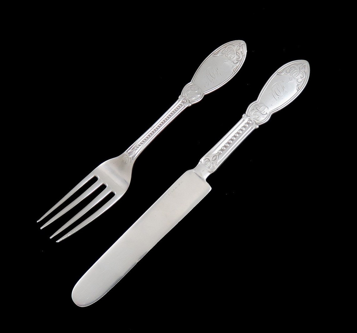 Antique Coin Silver John Polhemus Oriental Youth Child Fork | Etsy