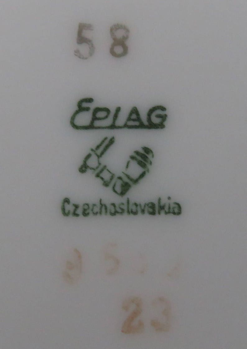 20pc Beautiful Set Czech Epiag Floral 9 Tea Cups 11 Saucers 9561 - Etsy