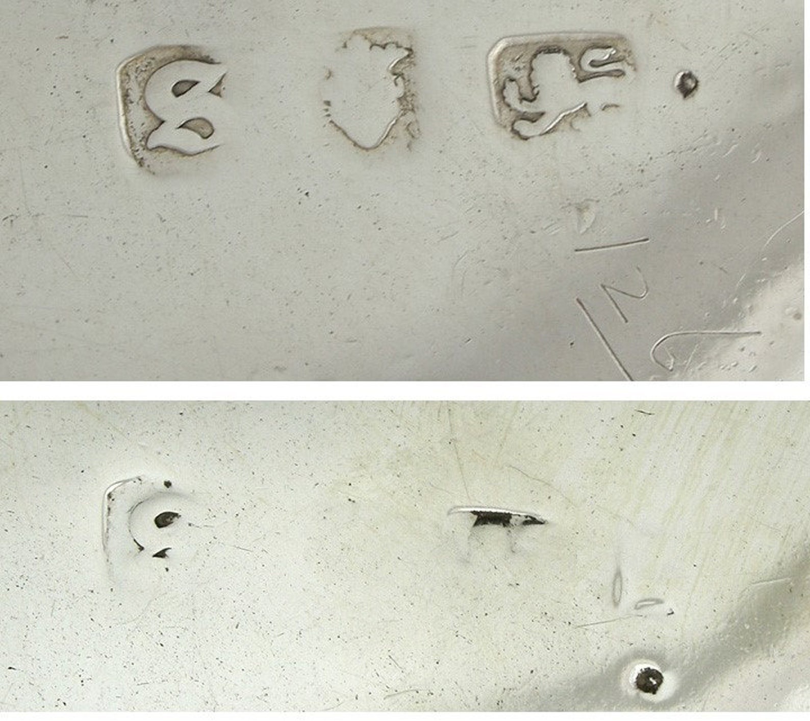 Pair Antique 1773 English Sterling Silver Reviresco Crest Leaf | Etsy