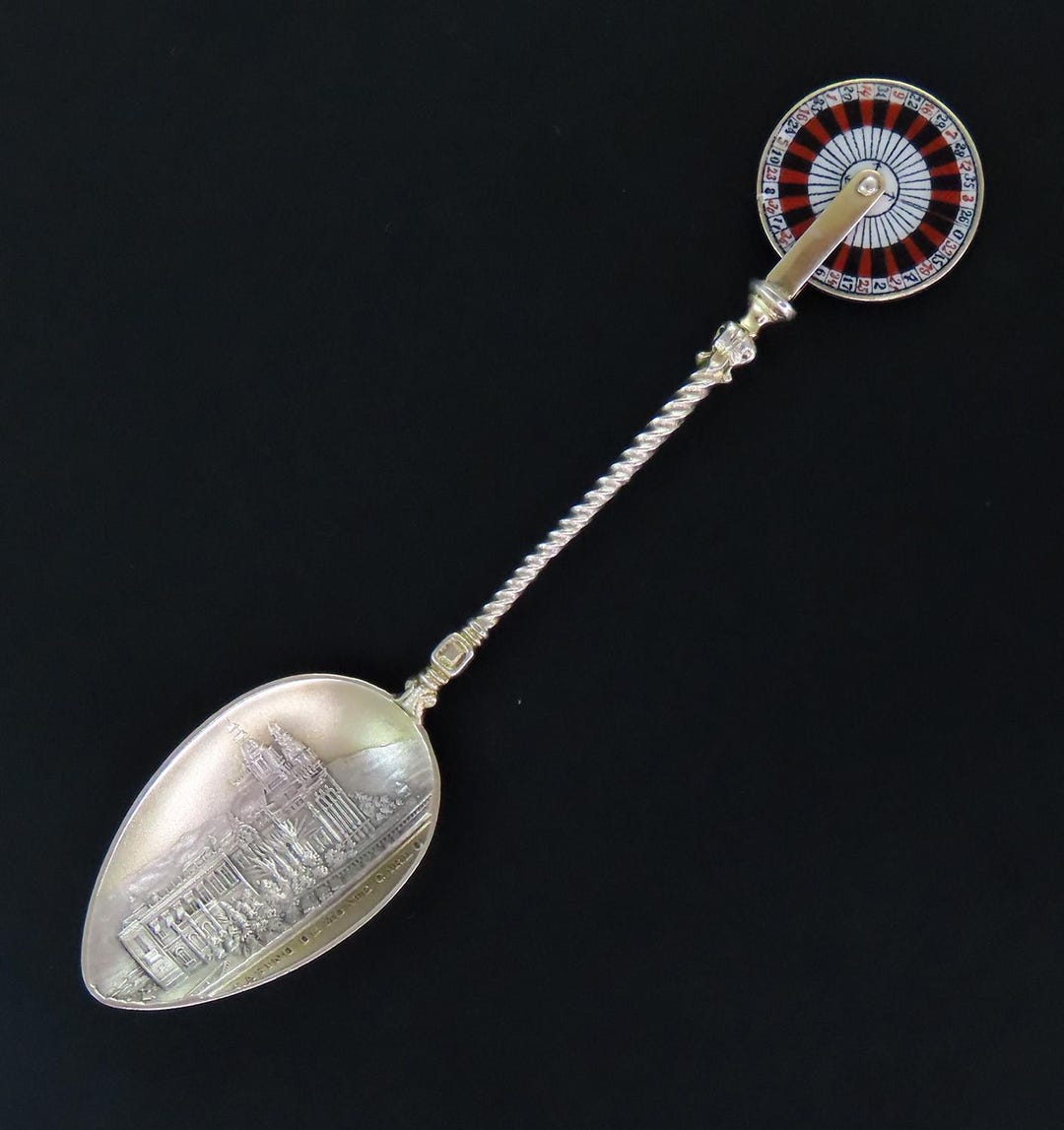 1890s Casino De Monte Carlo 800 Silver Souvenir Spoon W/ Spinning ...