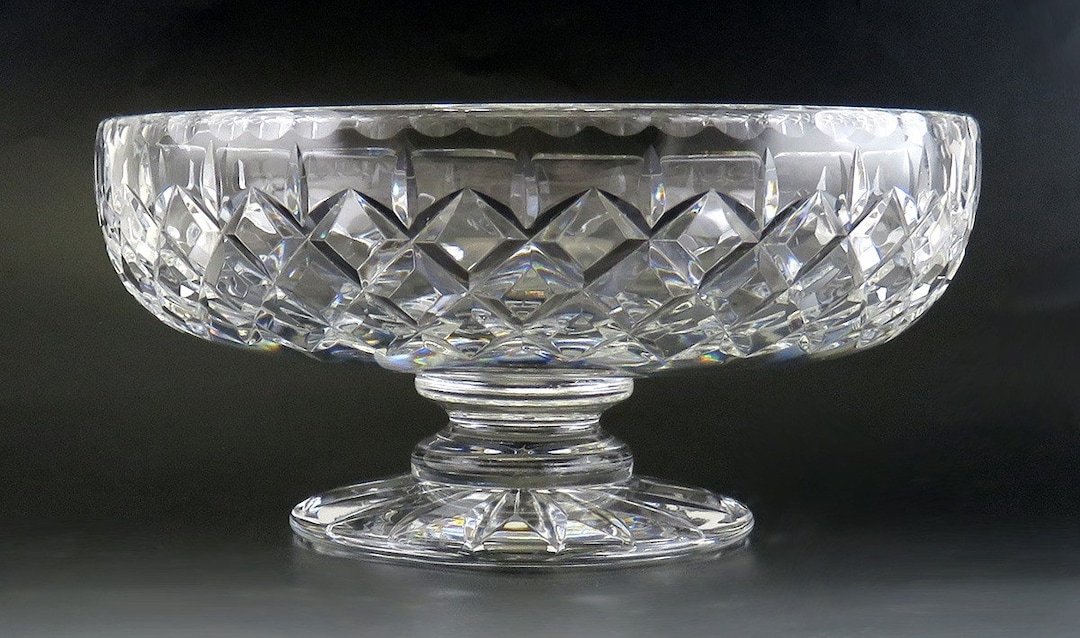Webb Corbett Rolleston Cut Crystal Glass Raised/footed Serving Bowl or ...