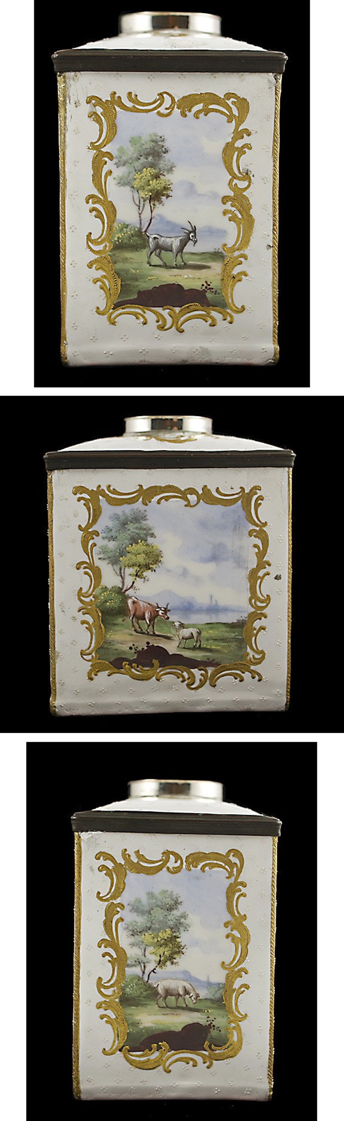 Rare South Staffordshire Enamel Tea Caddy C1770 | Etsy
