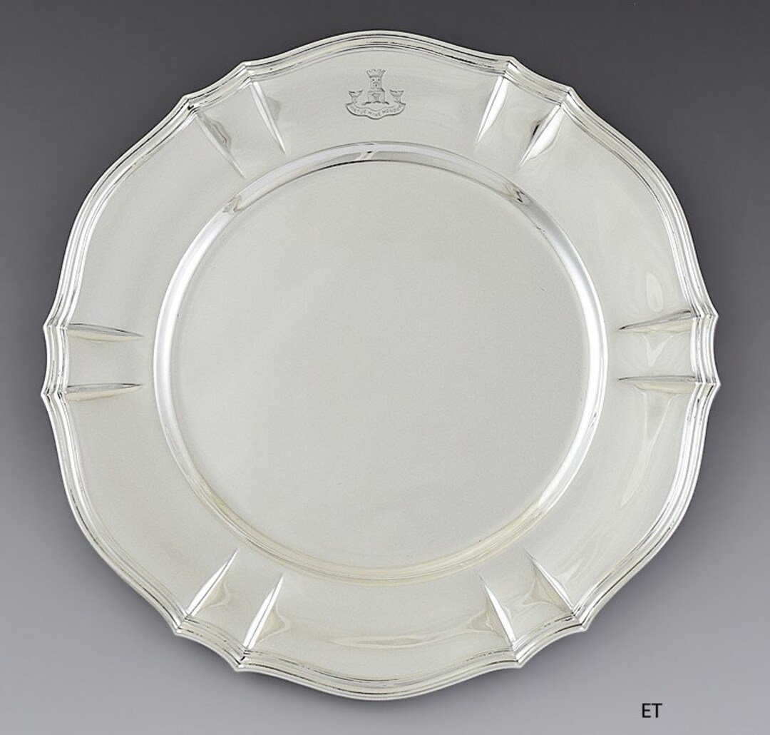 Antique Tiffany & Co Sterling Silver Plate Charger Maclean Motto Crest ...