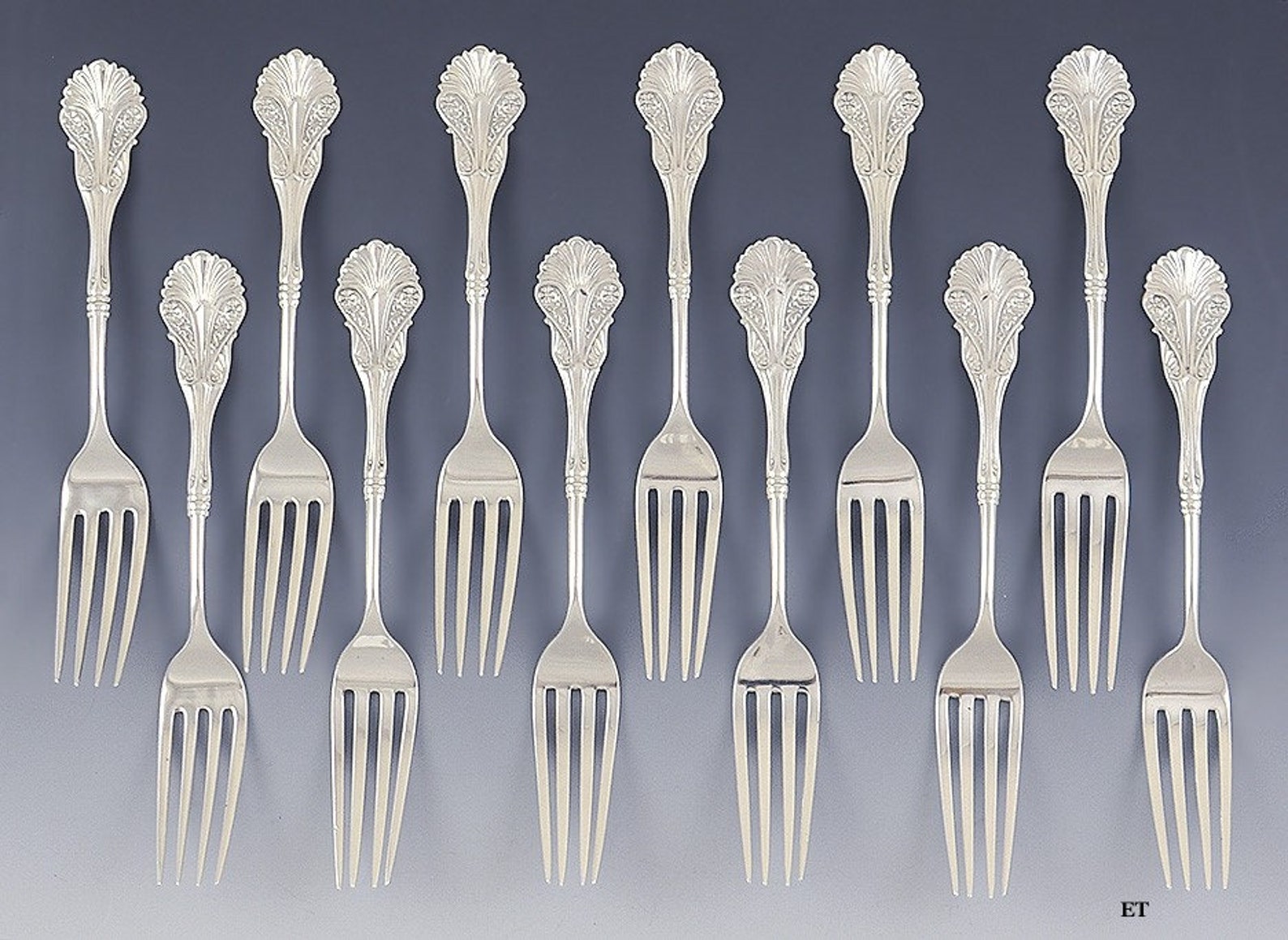 Superb Set 12 Shiebler Sterling Silver Dinner Forks Corinthian - Etsy