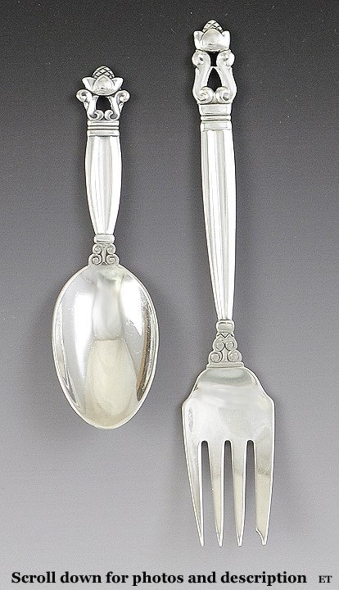 Fine Georg Jensen Acorn Sterling Silver Tea Caddy Spoon Scoop - Etsy