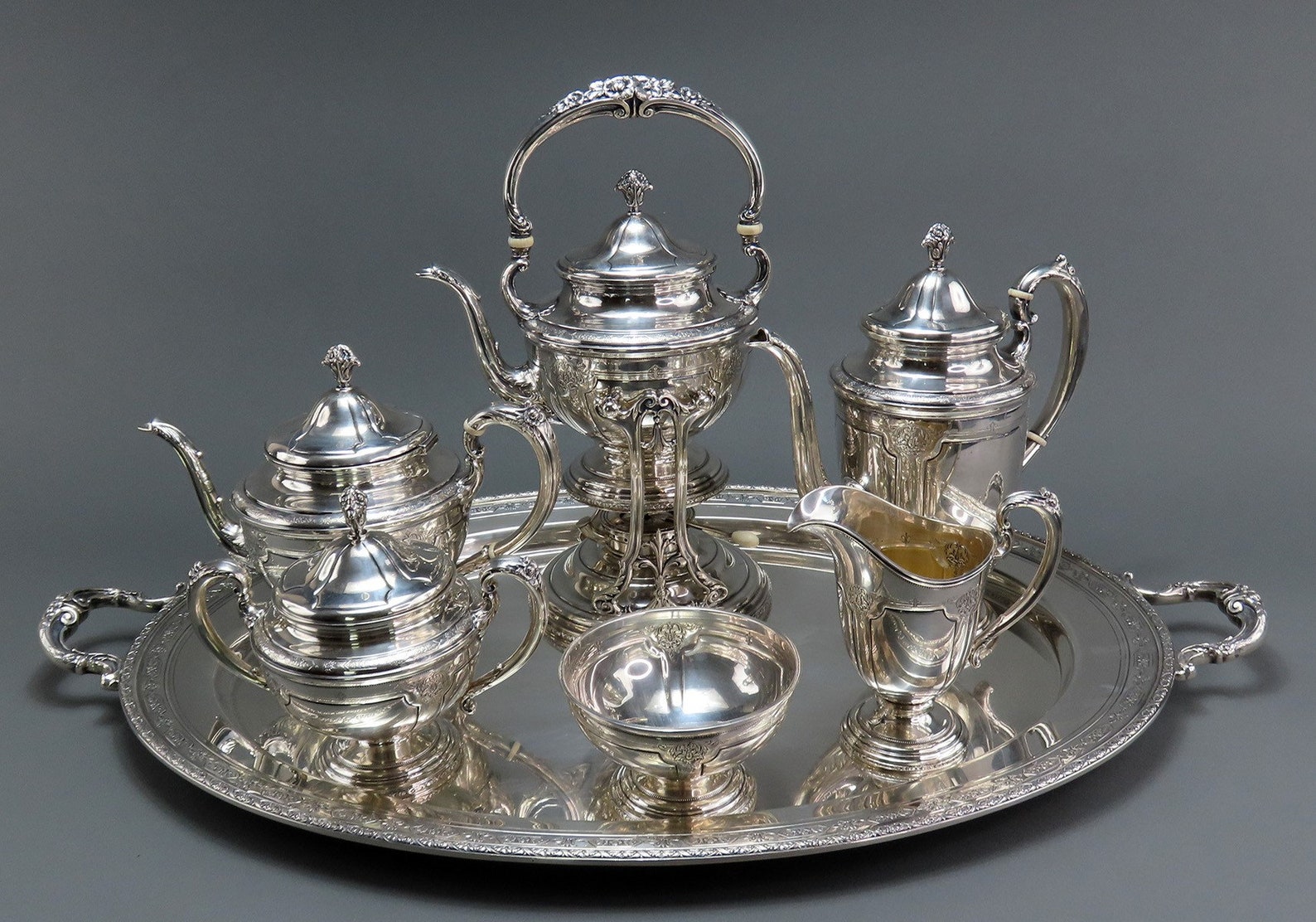 Stunning 7pc Set Towle Louis XIV Tea Set Crisp Pattern No Mono - Etsy