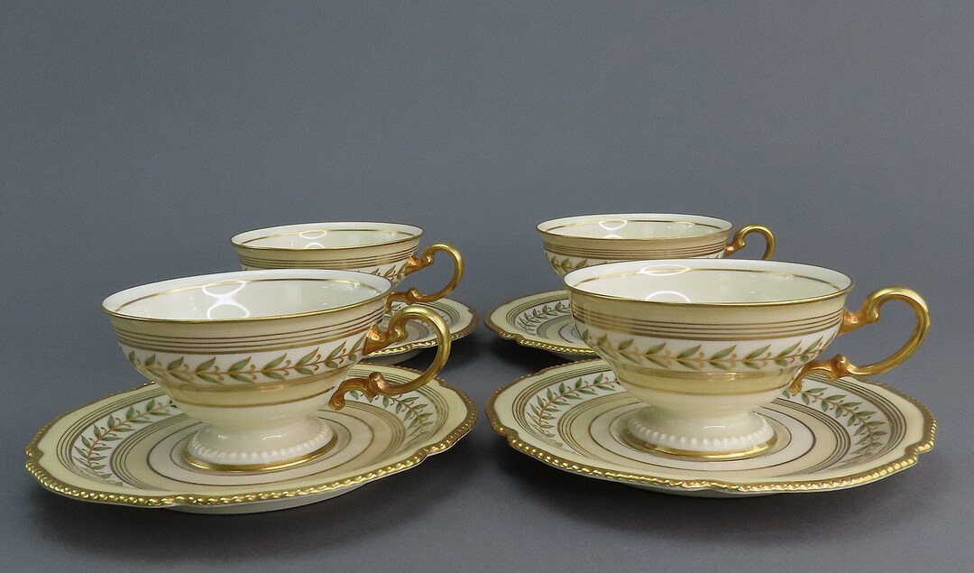 4 Fabulous Rosenthal Ivory Duchess Pattern Cups and Saucers - Etsy