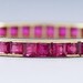 Elegant 14k Gold Synth Ruby Eternity Band Ring Sz 8 - Etsy