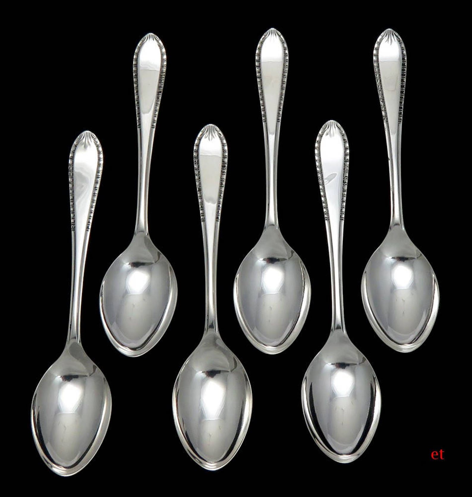 Great Set of 6 English Sterling Silver E. Viners Coffee Spoons - Etsy