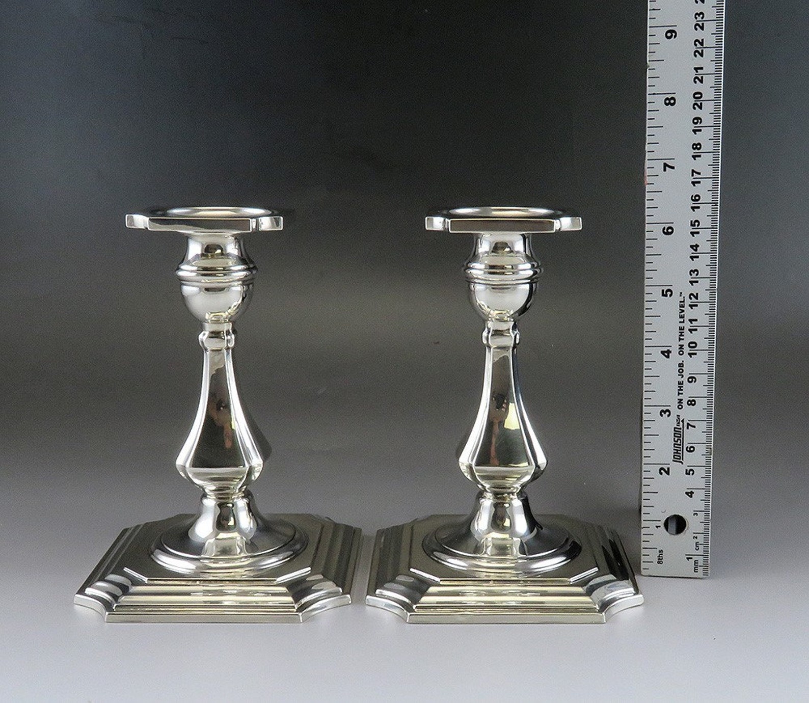 Vintage Mueck Cary American Colonial Form Sterling Silver Candlesticks ...