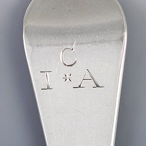 6 Antique English 1700's Georgian Sterling Silver Hanoverian Serving ...