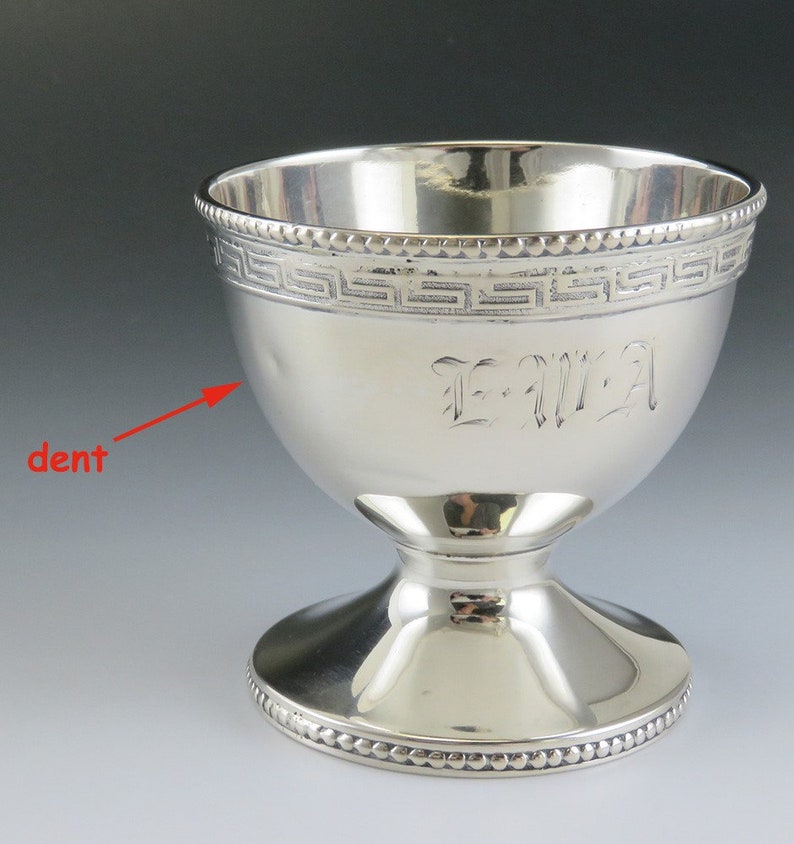 Pair Antique 1850s Boston Coin Silver Salt Cellars or Caviar Dishes ...