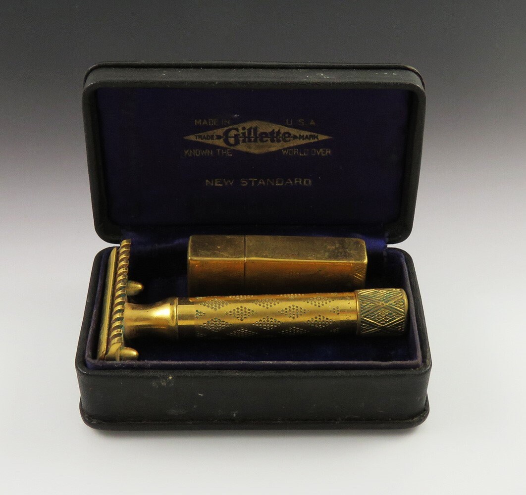 Vintage Brass Gillette New Standard Double Edge Safety Razor | Etsy