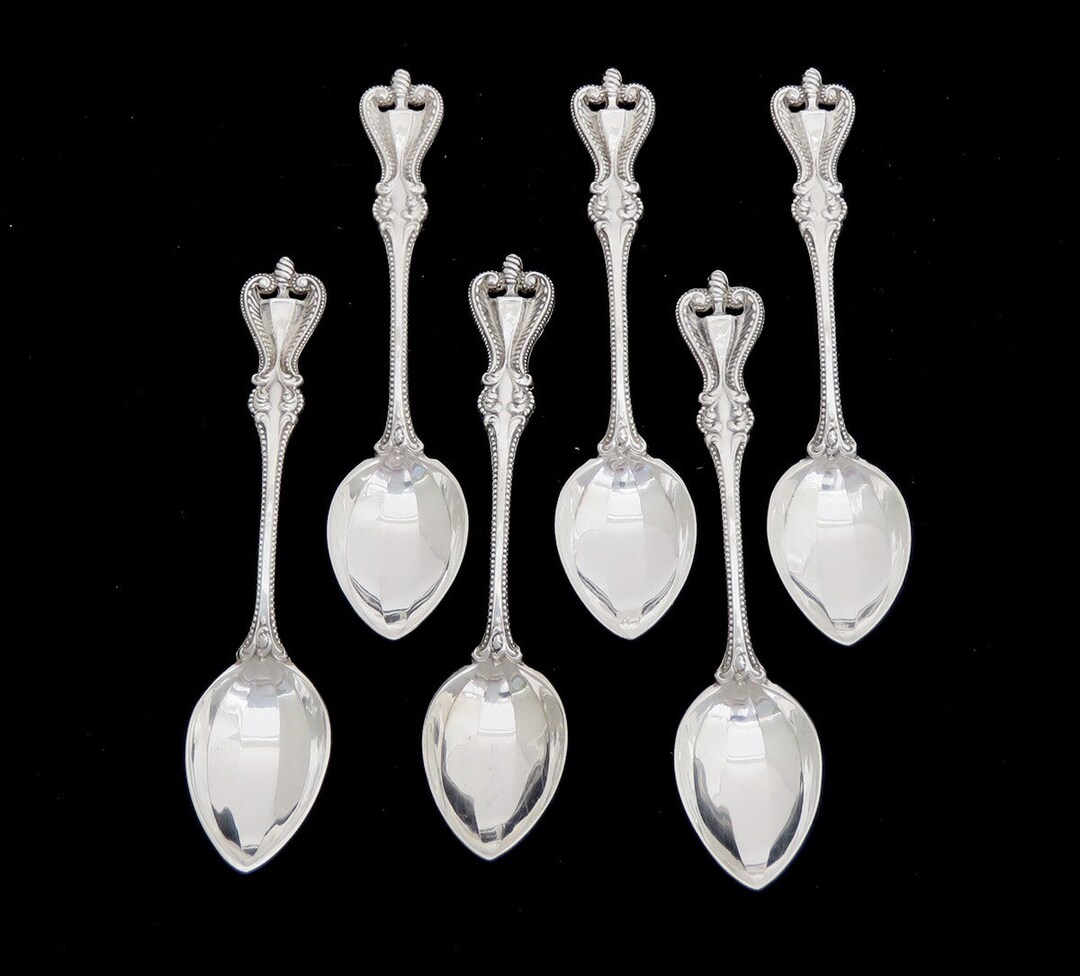 Fine Set 6 Towle Sterling Silver Old Colonial Demitasse Coffee Spoons ...