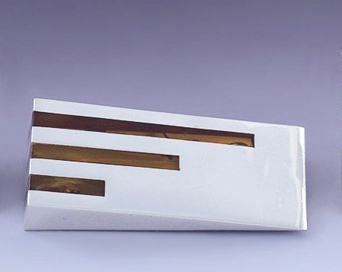 Polish Moderne Sterling Silver Amber Inlay Pin Matching - Etsy