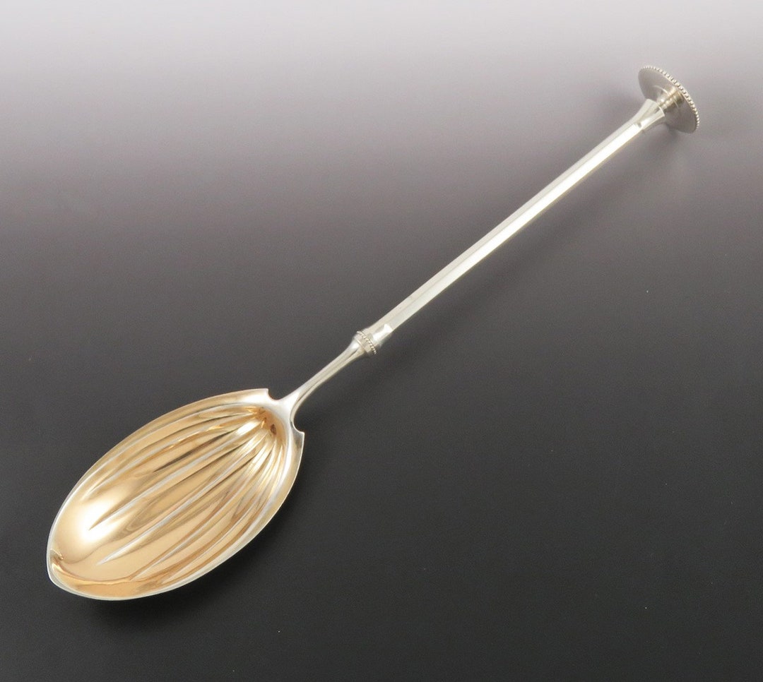 Antique 1860s American Aesthetic Movement Silver Seal Top Serving Spoon ...