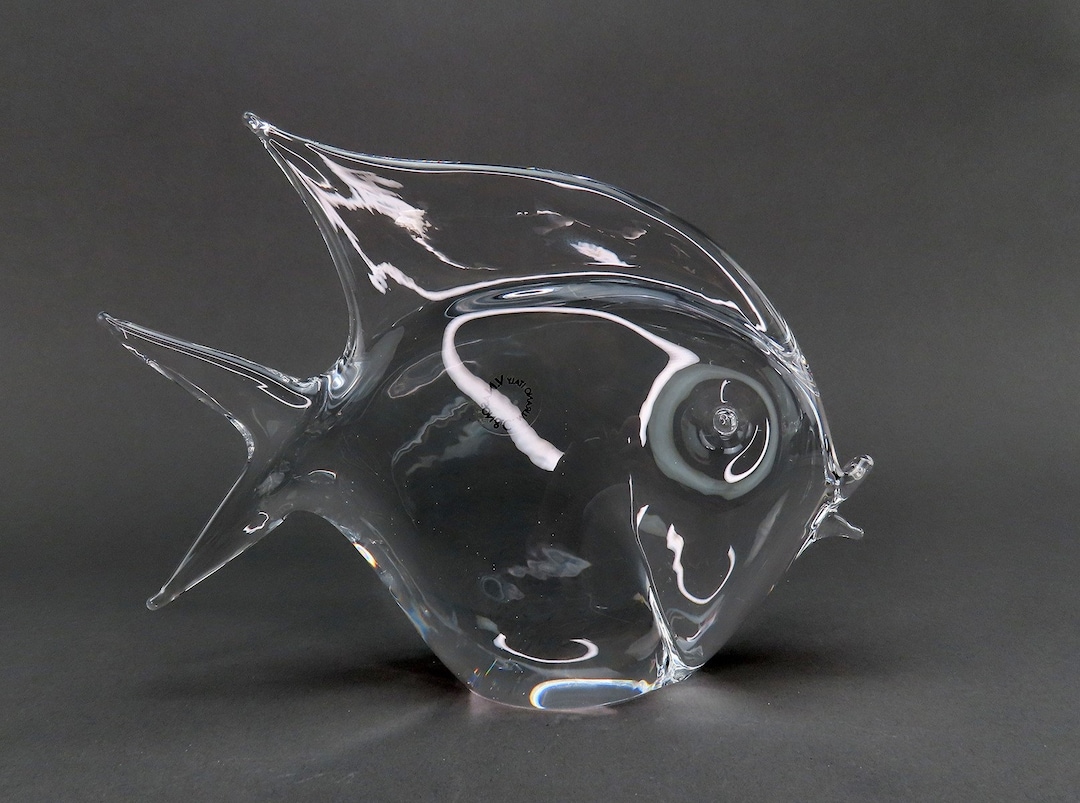 Collectible V. Nason Murano Clear Glass Angelfish Tropical Fish ...