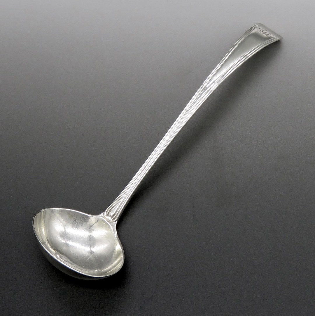 Antique 1793 English Georgian Sterling Silver Threaded Edge Gravy/sauce ...