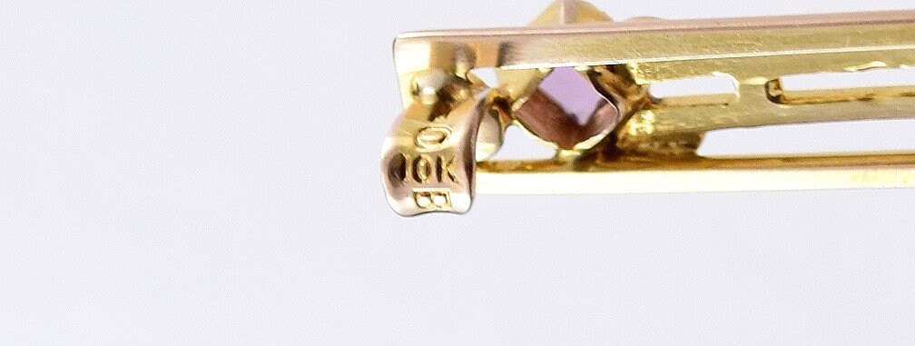 Beautiful 1900 Bar Pin With 10k Yellow Gold and 4 - Etsy