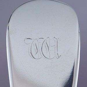 1837 Nice Antique English Sterling Silver Fiddle Fish Slice Server W ...