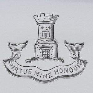 Antique Tiffany & Co Sterling Silver Plate Charger Maclean Motto Crest ...