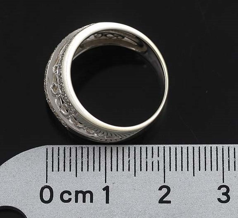 Pretty 14K White Gold & Brilliant Diamond Openwork Filigree | Etsy