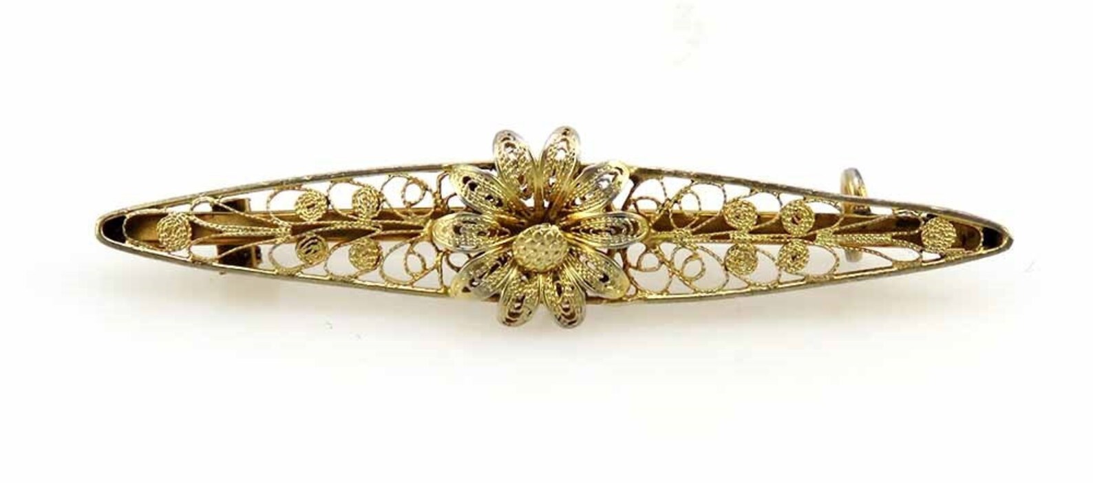 Antique Victorian Gilded Sterling Silver Filigree Wire Flower - Etsy