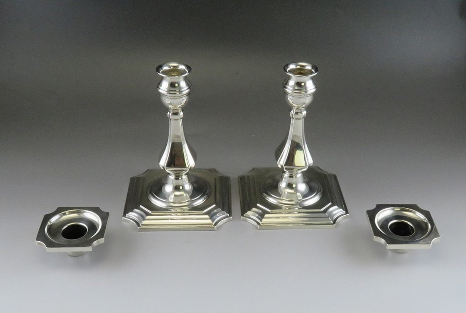 Vintage Mueck Cary American Colonial Form Sterling Silver Candlesticks ...