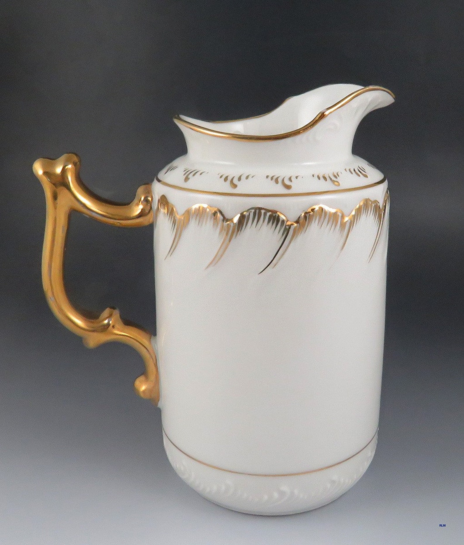 Elegant Antique/vintage Gilt Porcelain Milk Pitcher Large - Etsy