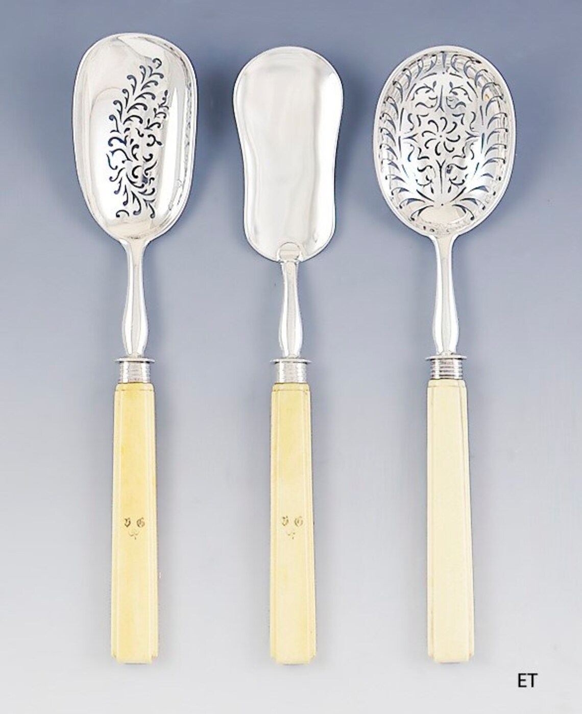 Antique 19th Century French 950 Sterling Silver Pierced Serving Pieces ...
