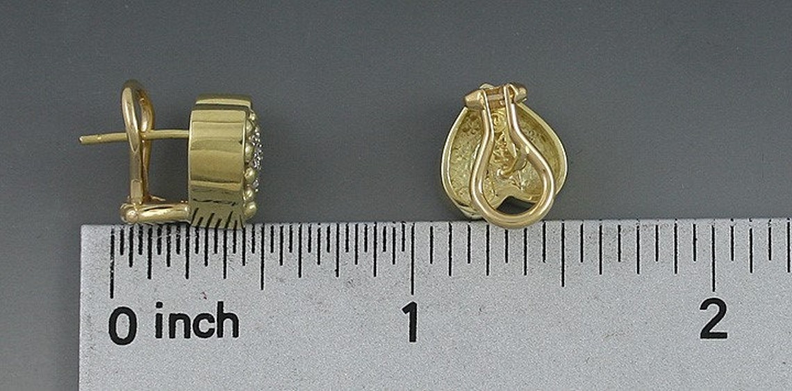 Modern Makur Designs 14k Gold & Diamond Heart Shaped Earrings - Etsy