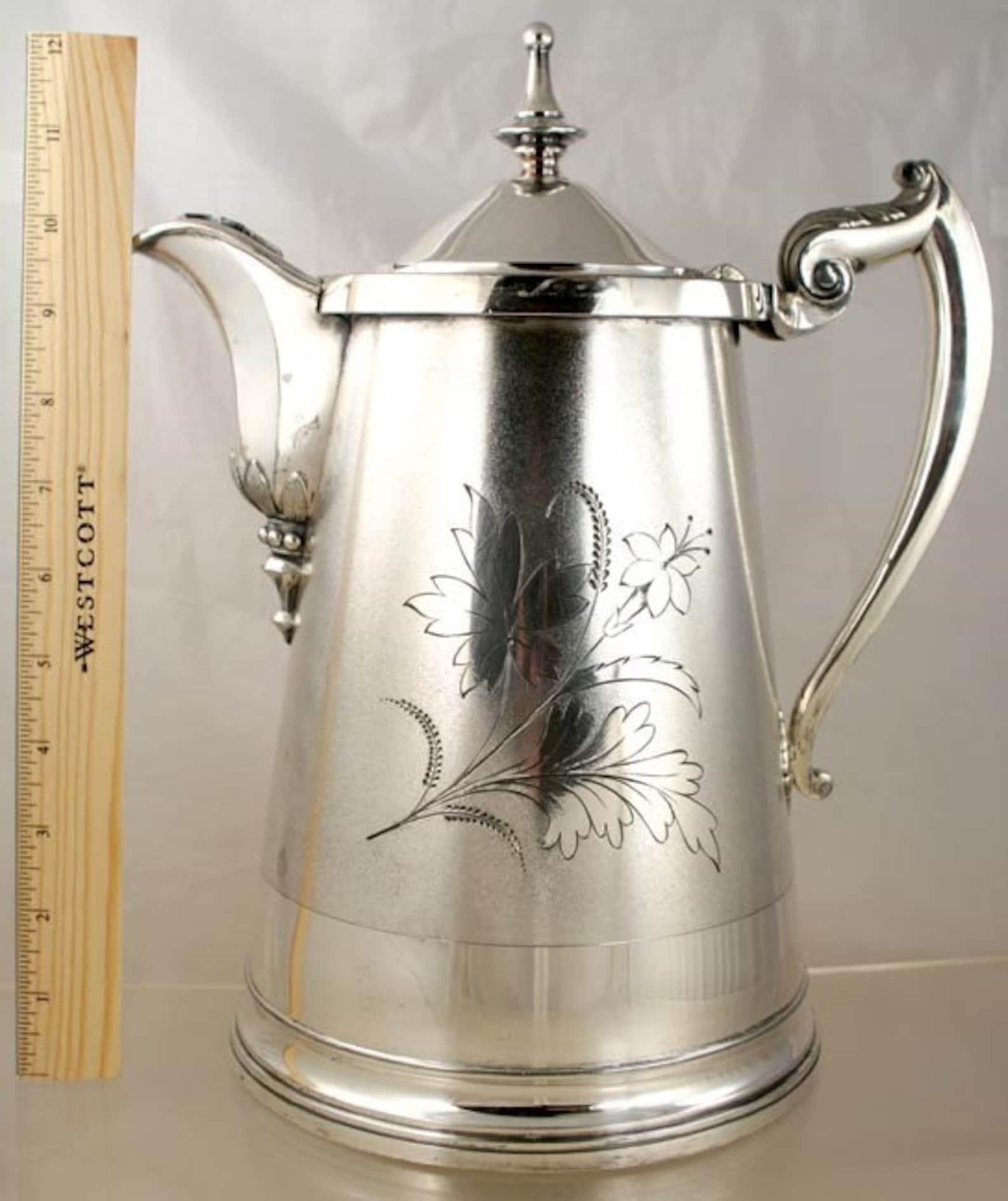 Antique Victorian Bright Cut Engraved Silver Plated Double - Etsy