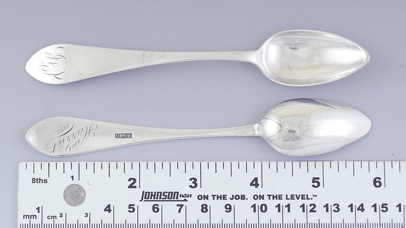 Fine Set 3 C1790 William Mannerback American Coin Silver - Etsy