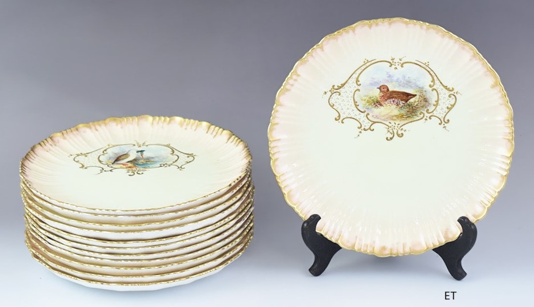 12 Bodley Hand Painted Game Bird Porcelain Plates - Etsy