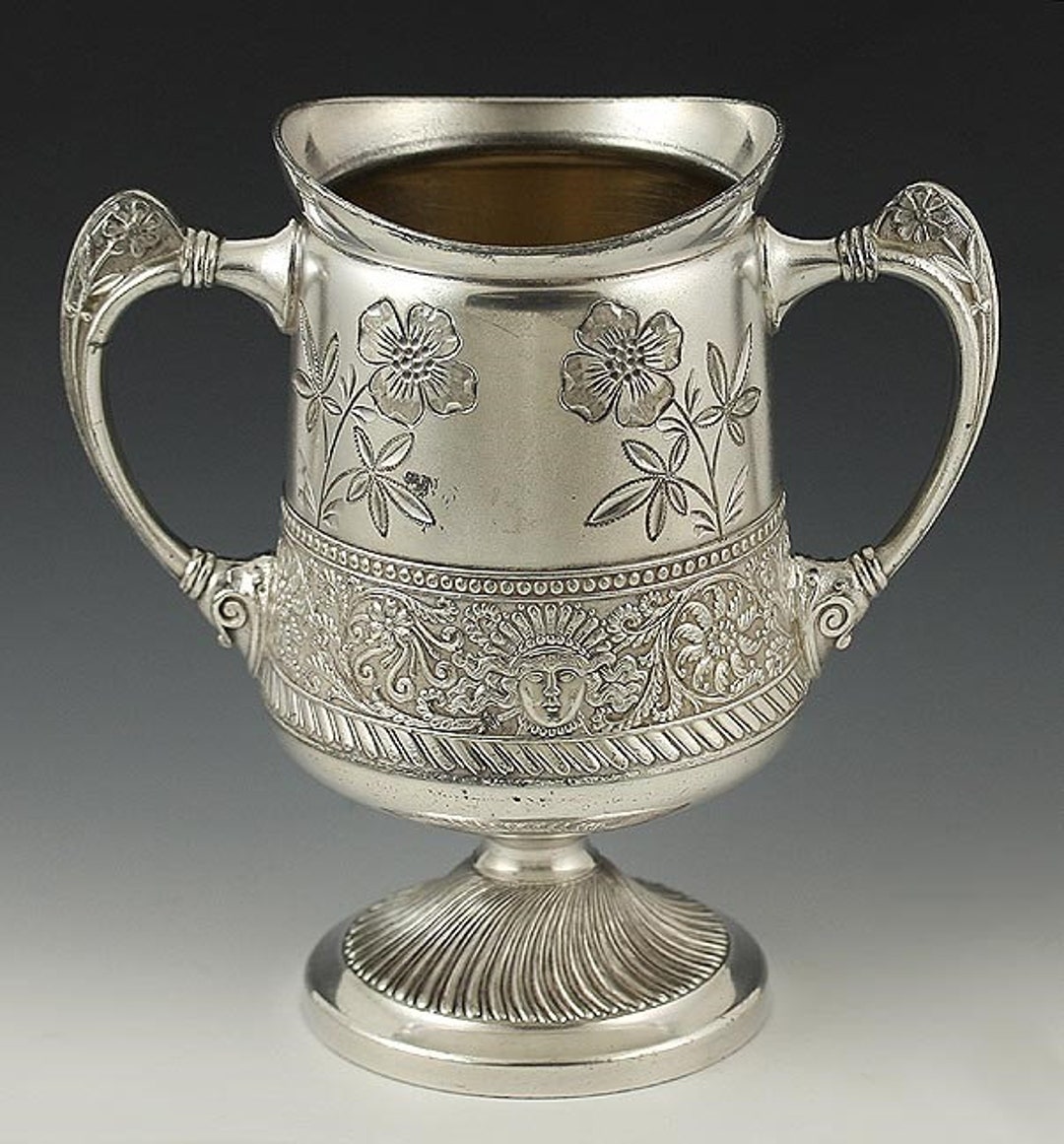 Antique Silver Meriden Britannia Co Assyrian Head Trophy 2 Handle ...