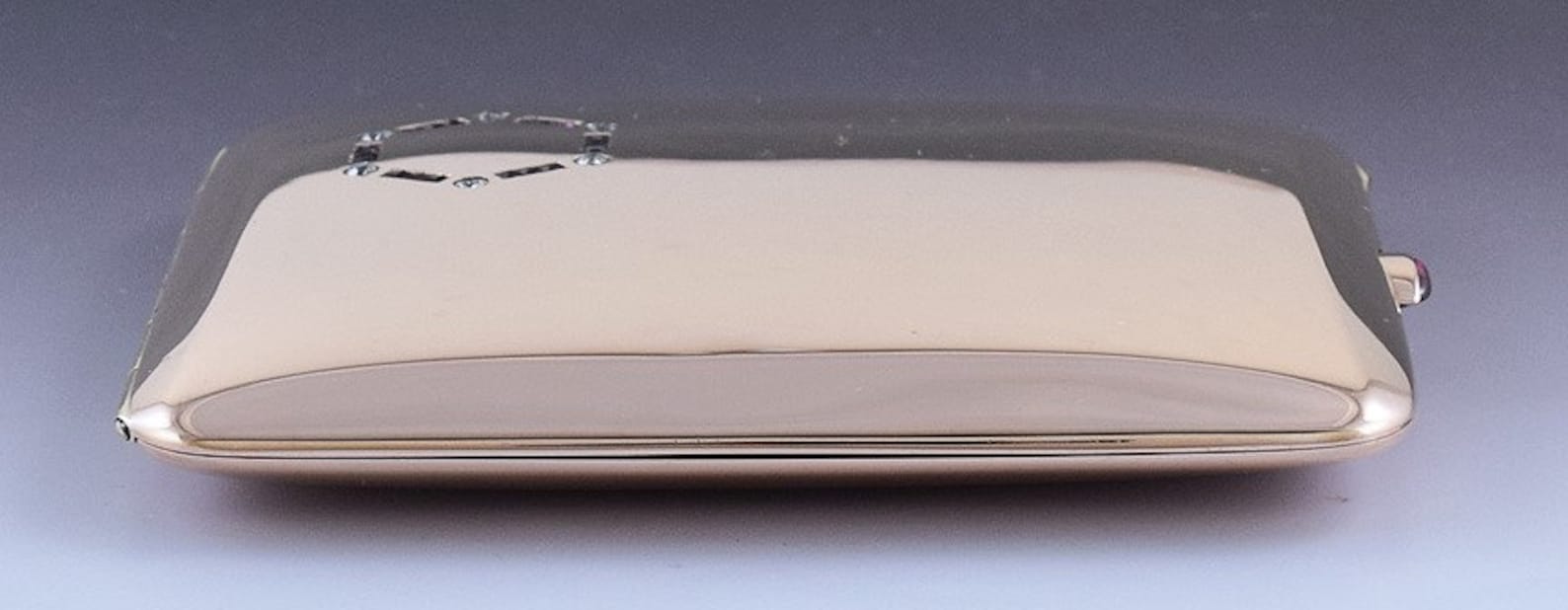 Handsome 14k Rose Gold Diamond & Ruby Cigarette Case | Etsy