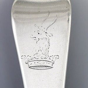 6 Antique English 1700's Georgian Sterling Silver Hanoverian Serving ...