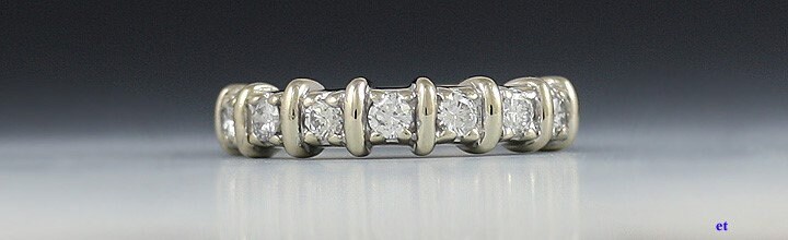 Brilliant 14K White Gold .50ct Diamond Anniversary Band Ring | Etsy