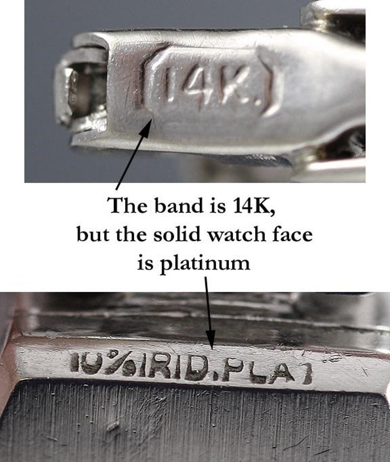 Hamilton Platinum 14k Gold Platinum & Diamond Ladies | Etsy