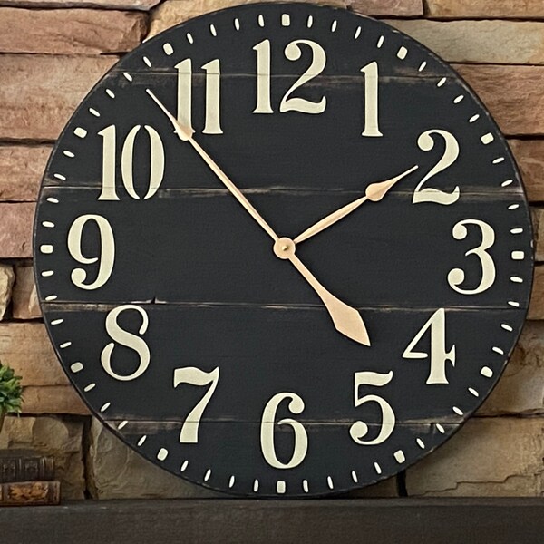 Large Number Clock - Etsy