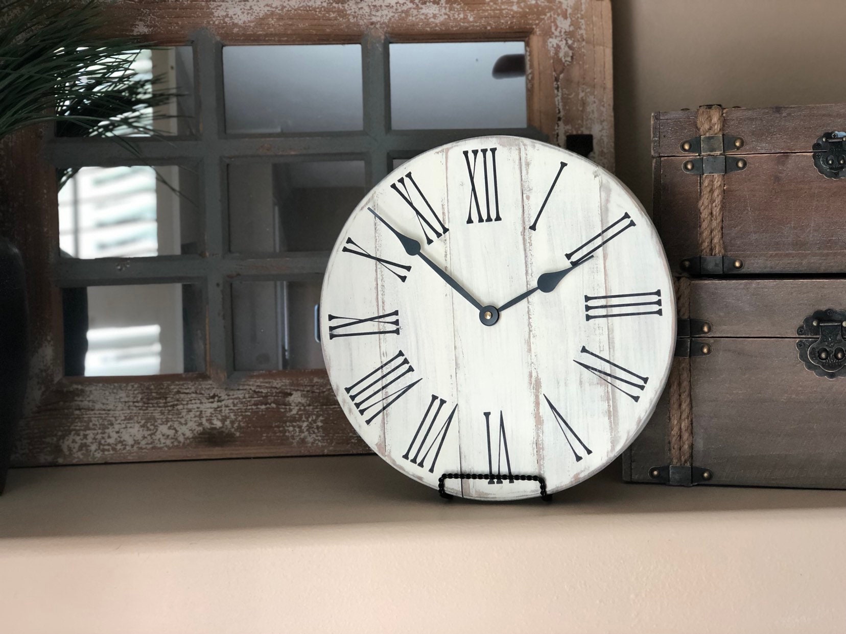 12 Inch Clock/ Small Wood Clock/ Rustic Clock/ Farmhouse | Etsy